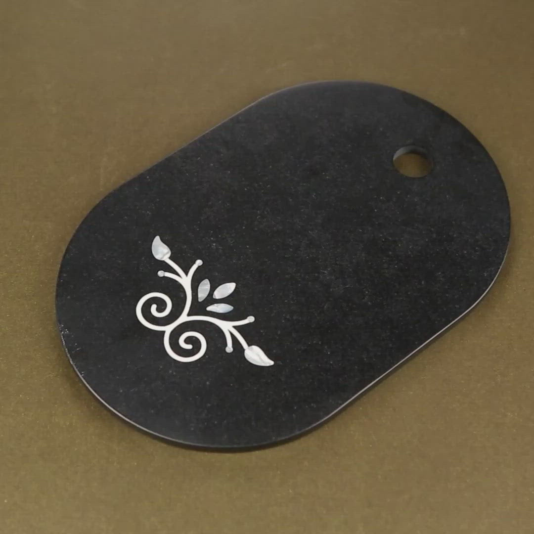 Stone Cutting Board with Abalone Shell Inlay – ORVI
