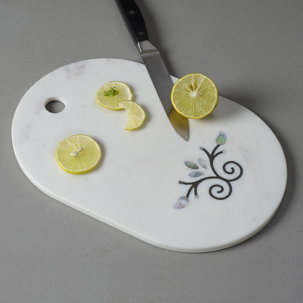 Stone Chopping Board with Abalone Shell Inlay – ORVI